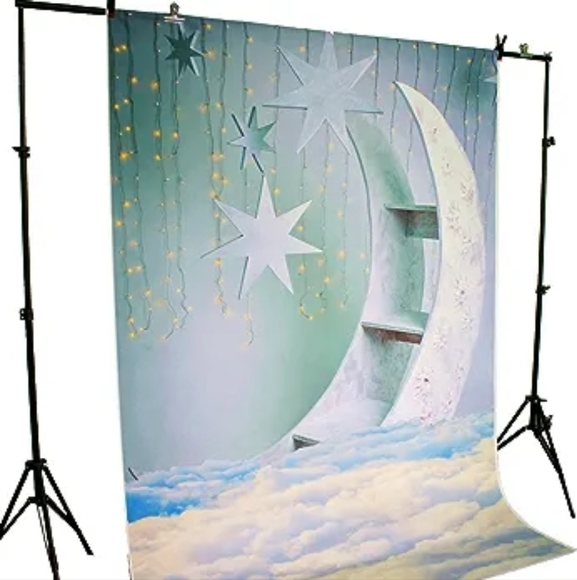 Wall Decor | Cute Cloud Backgrounds Moon Photography Backdrop Vinyl ...